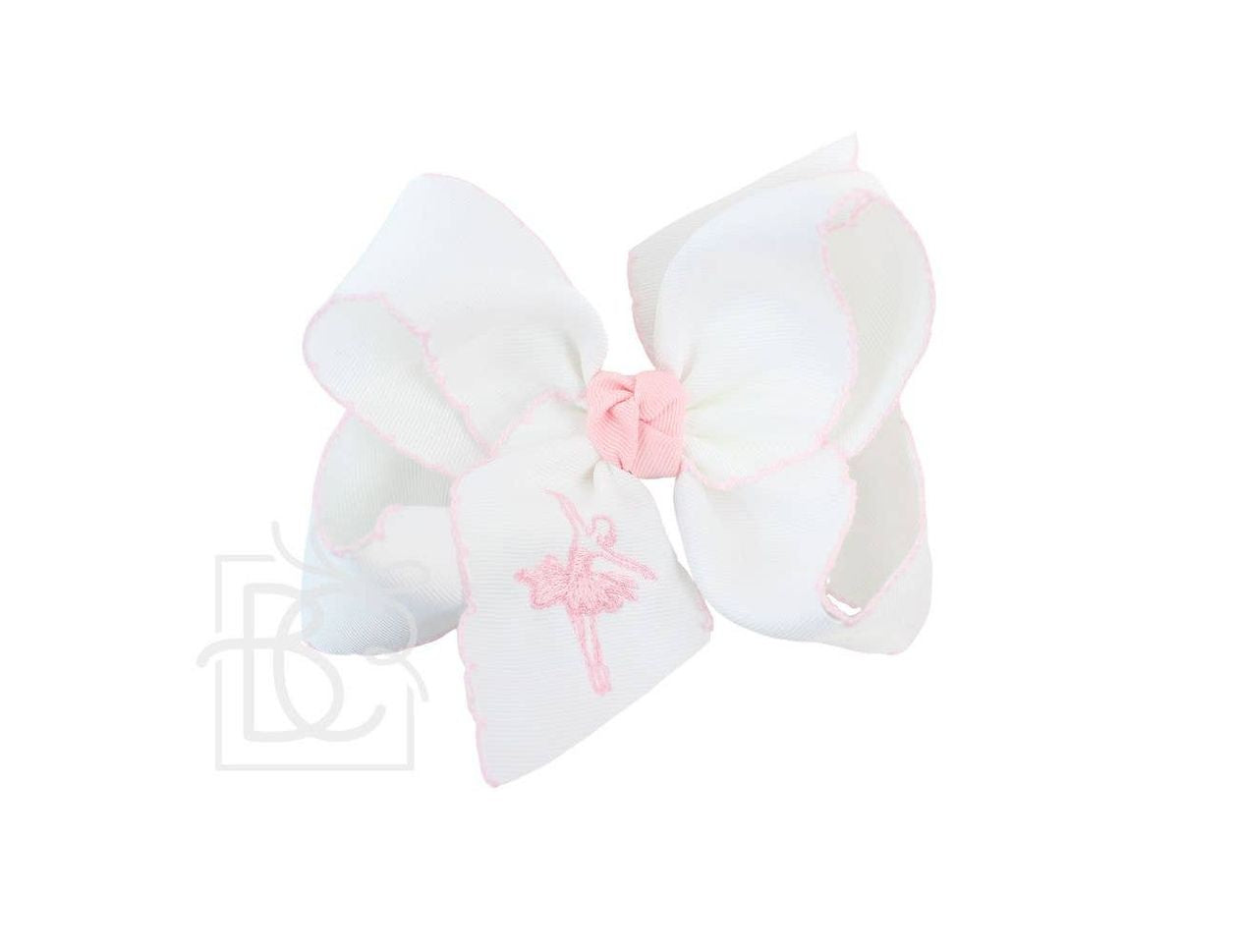 Crochet Edge Embroidered Bow - Ballerina – Toads & Teacups Children's Shop