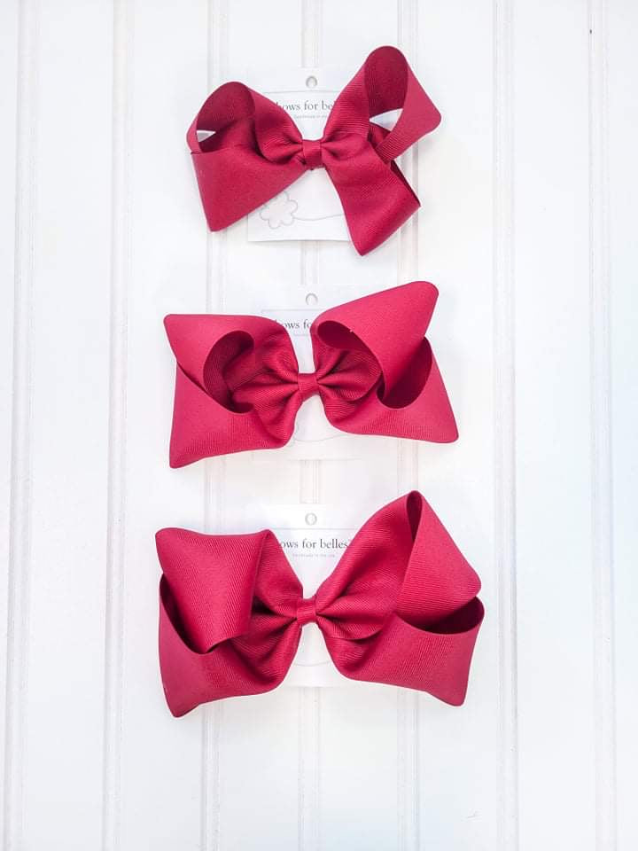 Traditional Bow - Cranberry – Toads & Teacups Children's Shop